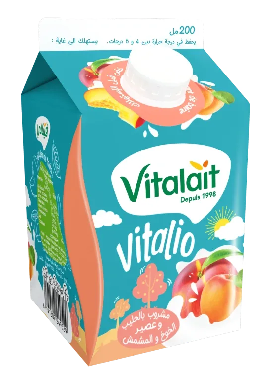 Boisson lactée pêche abricot Vitalio
