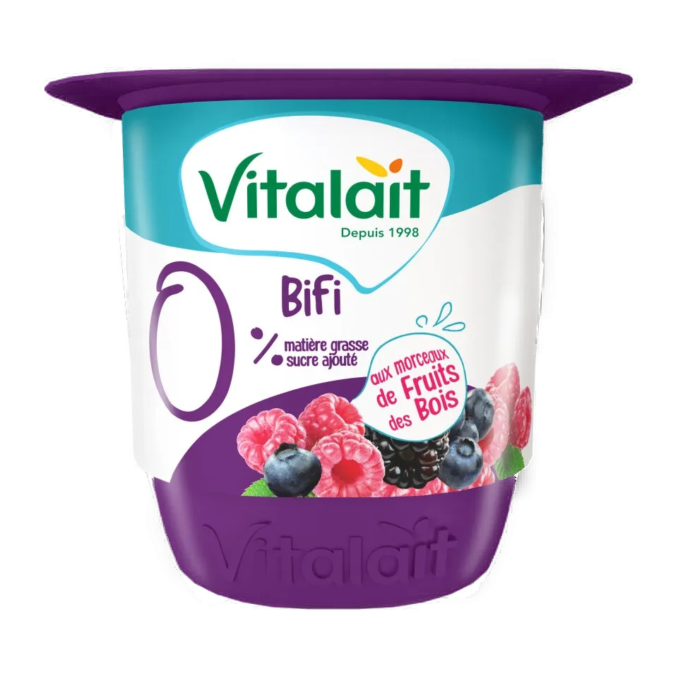 Yaourt bif 0 % aux morceaux de fruits