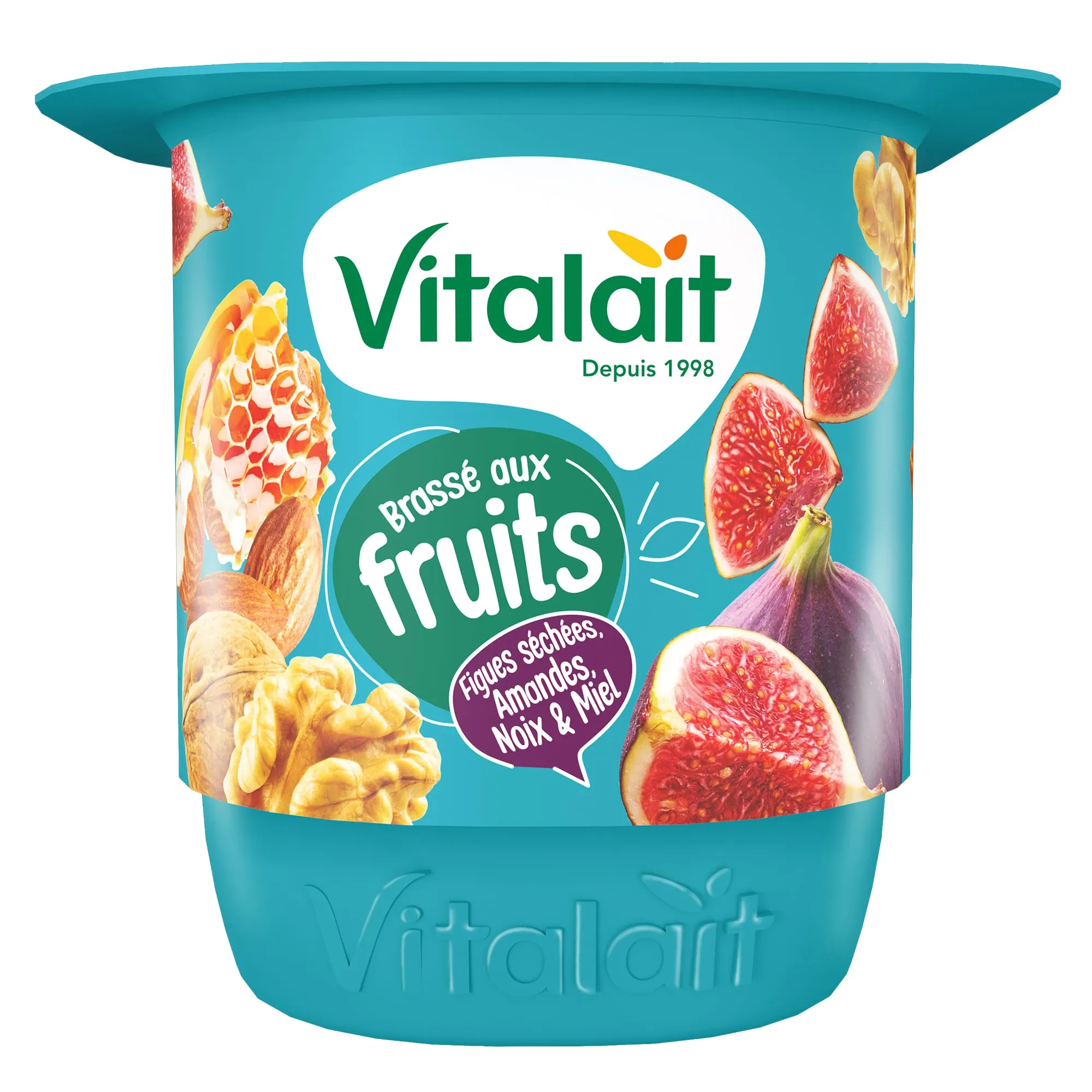 Yaourt brassé aux figues, amandes, noix et miel