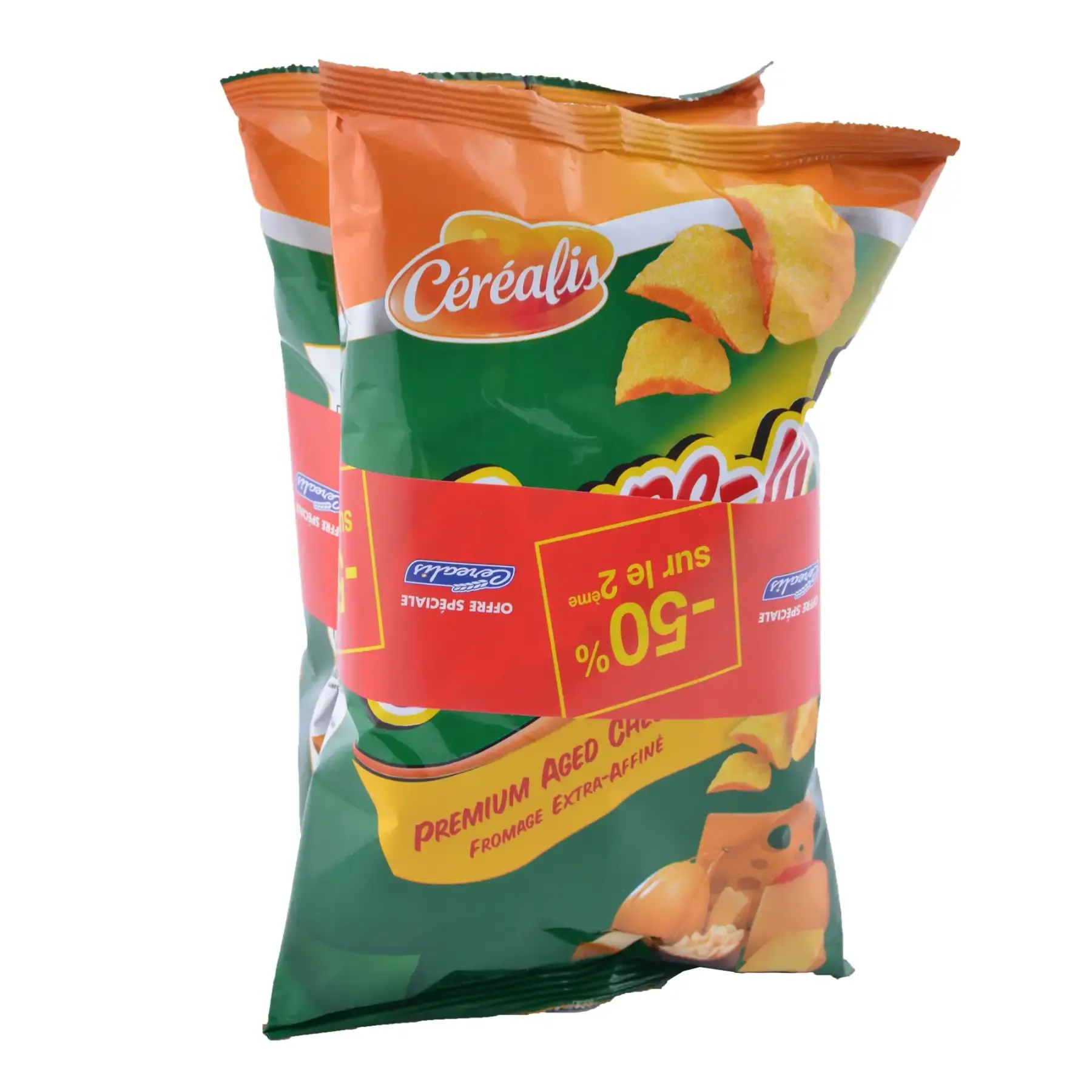 Lot de 2 sachets de Chips de pomme de terre fromage